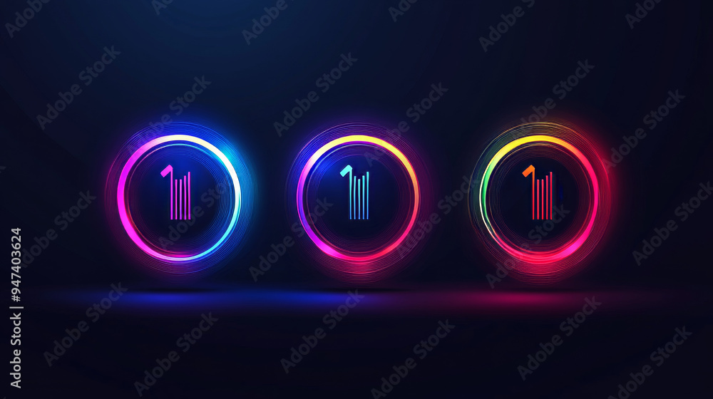 Progress indicators, including load or download and upload icons for ...