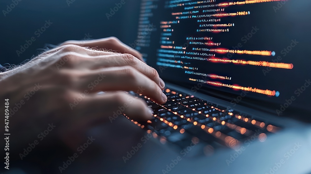 Technology in Action: Coding on Mechanical Keyboard with Multiple Code Windows, Ultra-Sharp ...