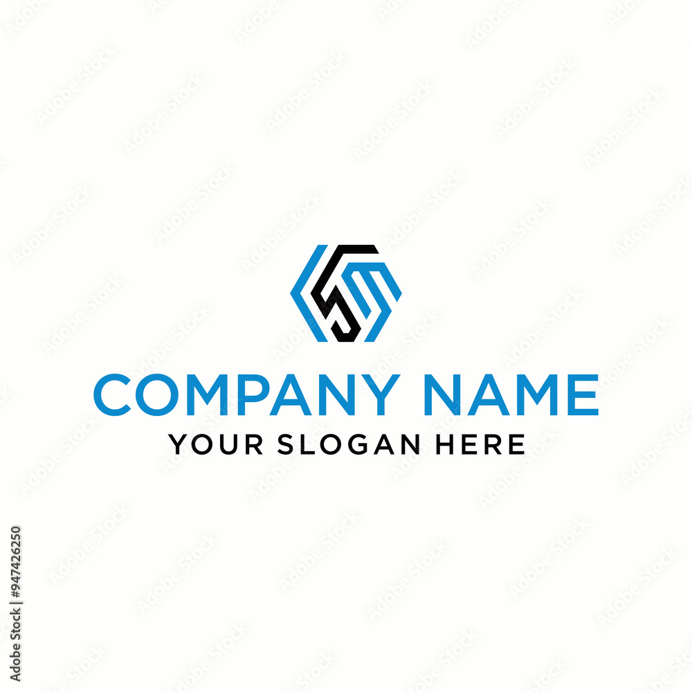 CSM letter logo in the form of hexagons and cube logos with letter ...