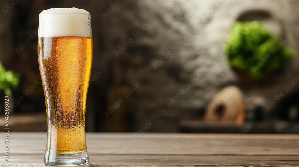 Carlsberg beer from Denmark in a tall beer glass, Carlsberg, Denmark ...