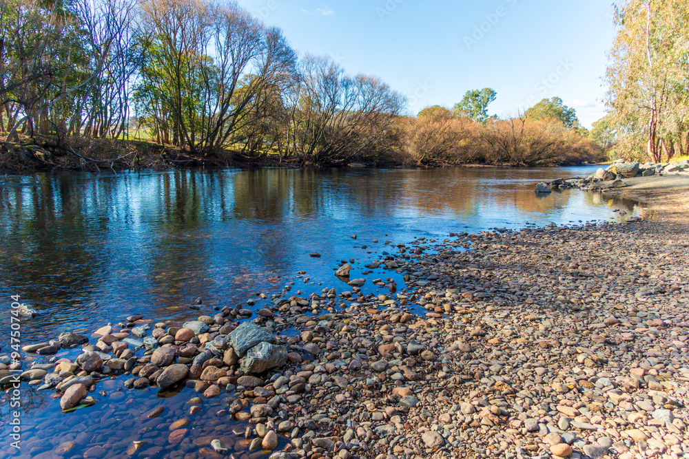 Photograph of the Tumut River flowing peacefully through the regional ...
