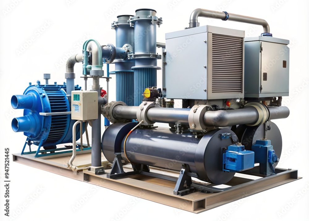 The water-cooled pump and chiller system efficiently circulates coolant ...