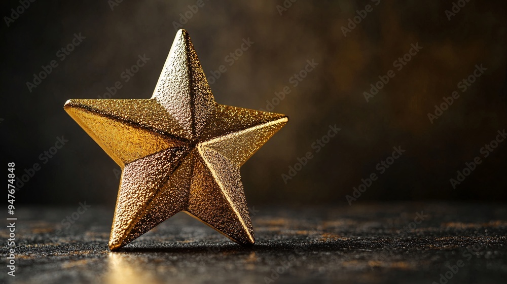Gold star award with generous text area, perfect for marking top ranks ...