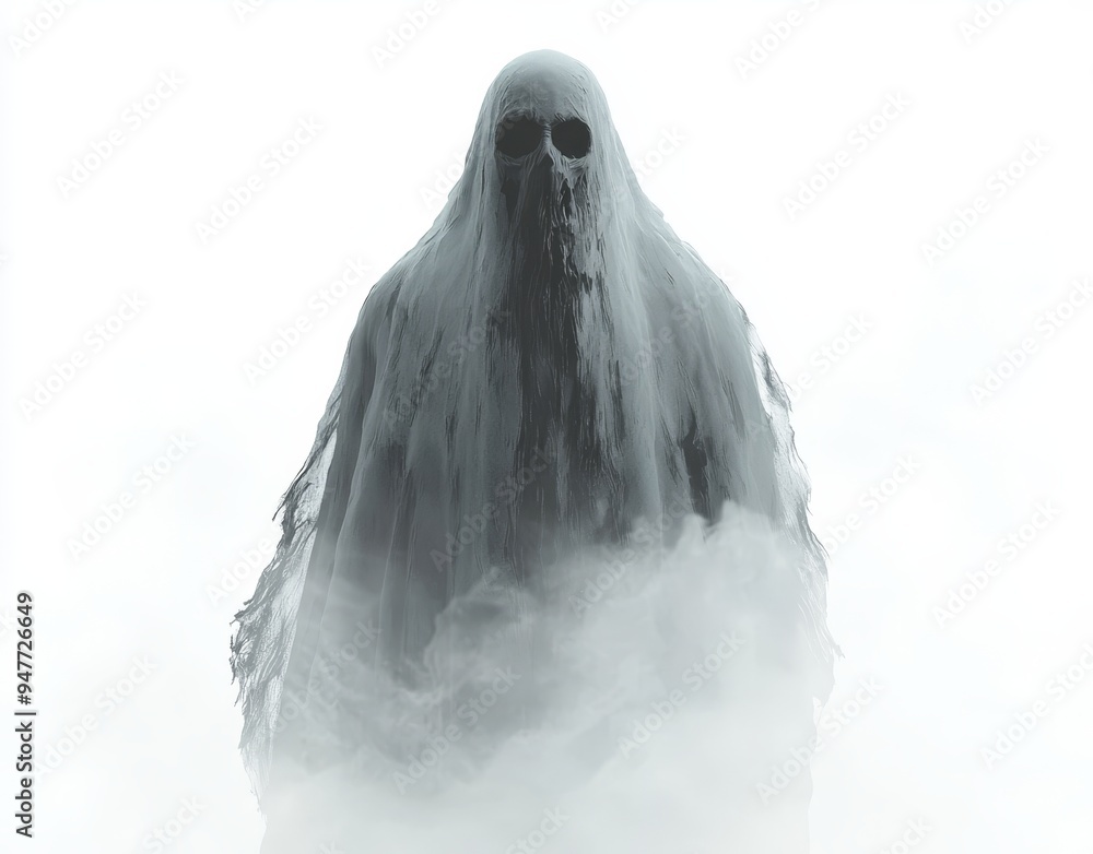 Ghost on transparent background. Generation AI. Stock Illustration ...