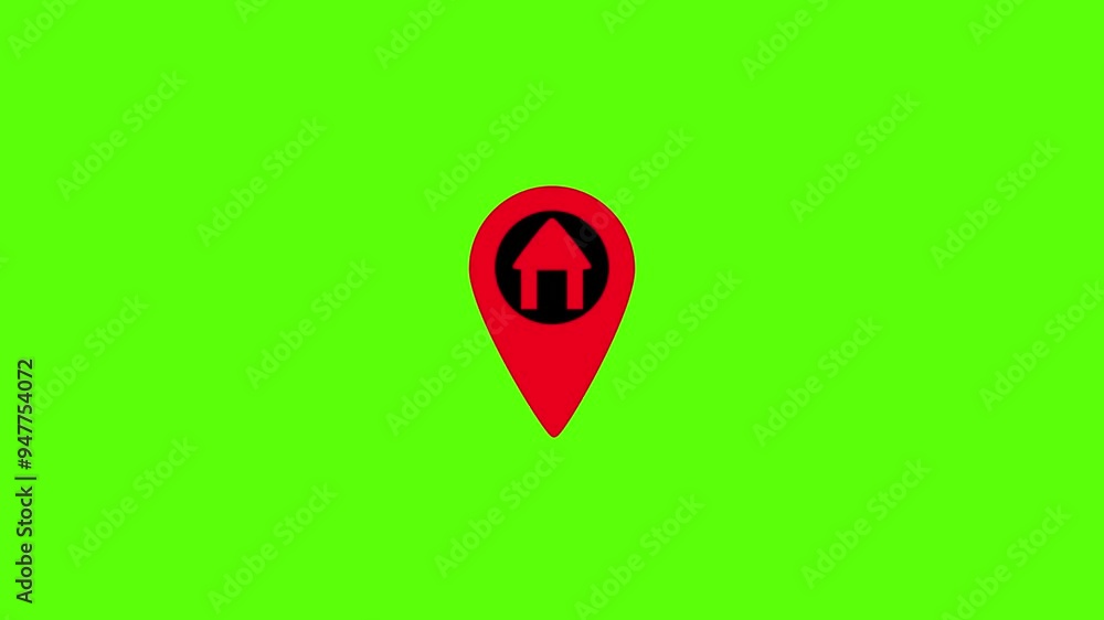 Location indicator and location icon animation.Appearing pointer for a ...