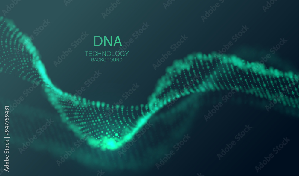 Artificial Intelligence DNA particle waves future connect innovation ...