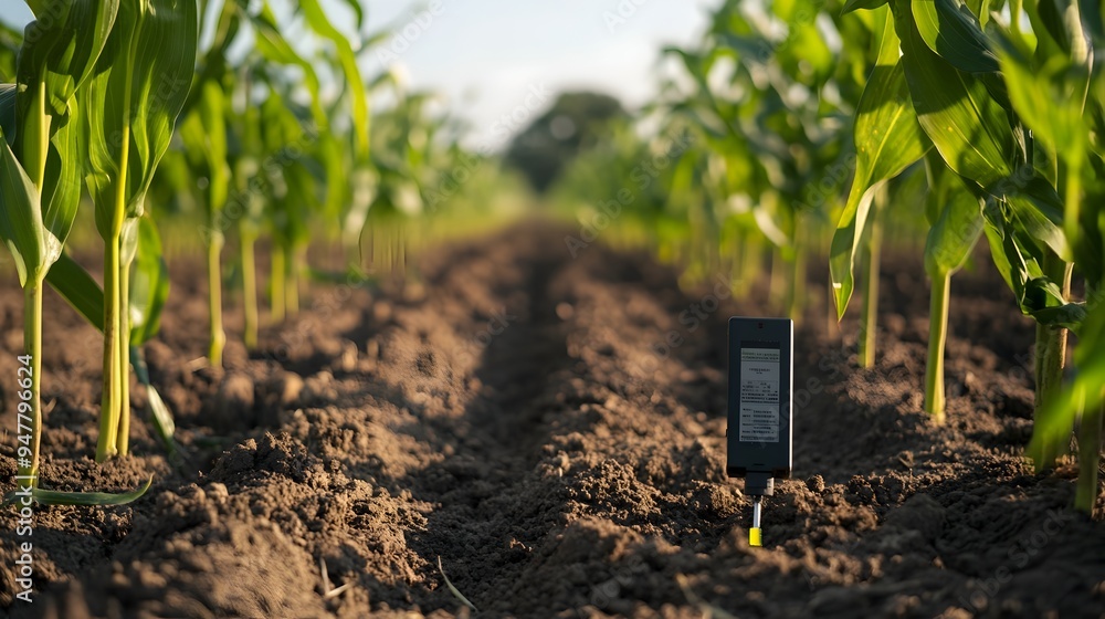 IoT powered soil probes monitoring nutrient levels in a cornfield ...