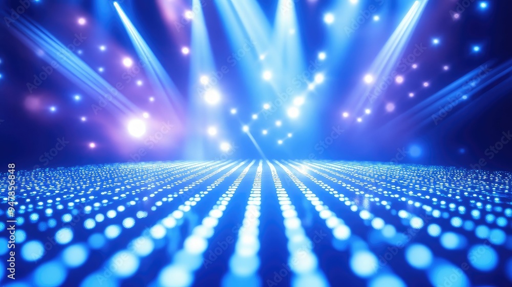 Stage lights backdrop, Dynamic pattern of moving lights, waves of color ...