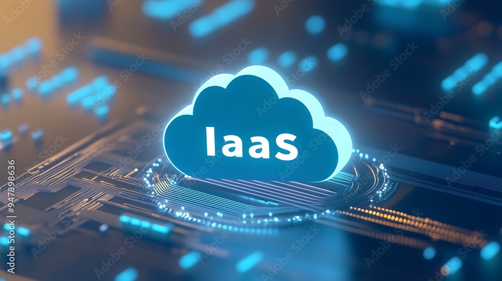 Cloud computing concept with IAAS (Infrastructure as a Service ...