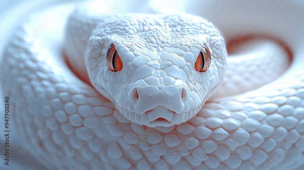 loope3d 3d animation of a albino snake knotte3d abstract animate3d ...