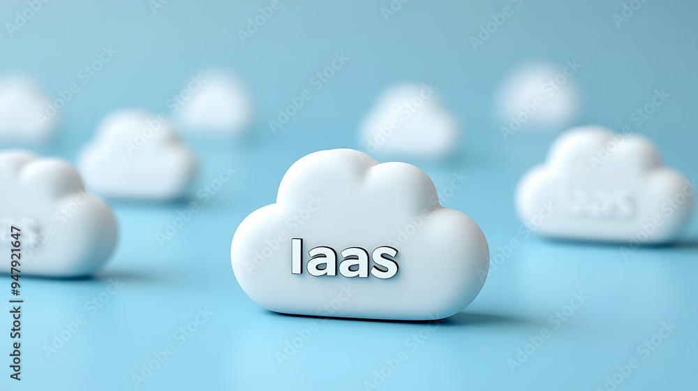 Visual representation of Infrastructure as a Service (IaaS) concept ...