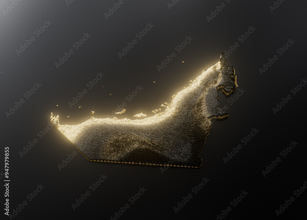 Dubai Map Golden Metallic Texture Map Gold Reserves And Gold Mining ...