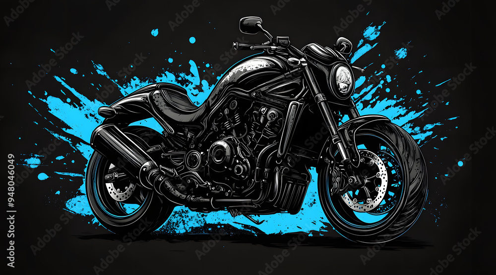 Blue and White Yamaha R3 Motorcycle Design in Vector Art, Featuring a ...