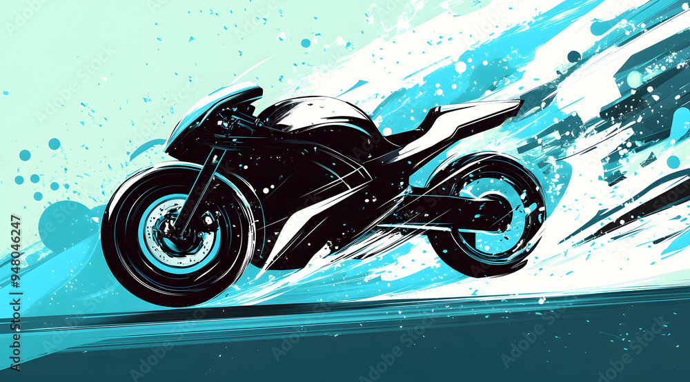 Blue and White Yamaha R3 Motorcycle Design in Vector Art, Featuring a ...