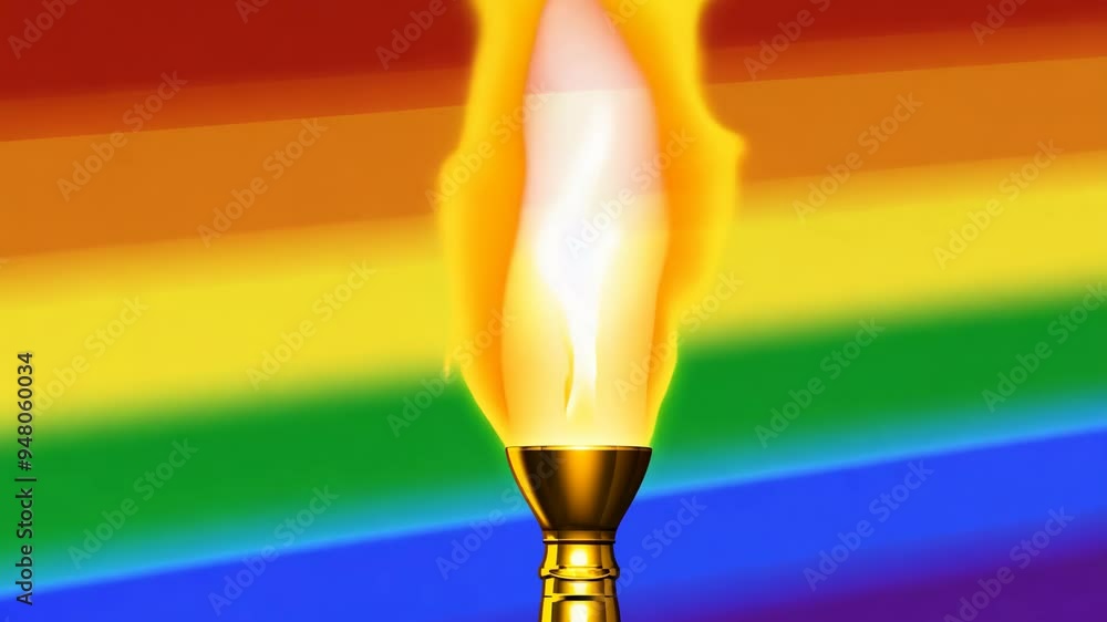 Celebrating pride with vibrant colors and symbolic flames at the ...