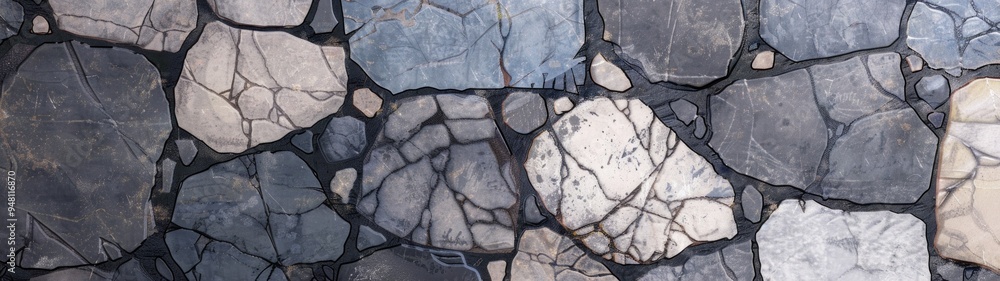 Flagstone Paving Textures in Grey and Beige, seamless surface ...