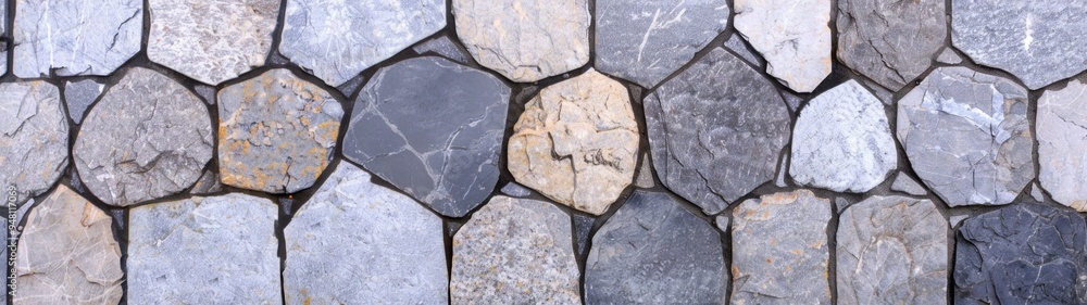 Flagstone Paving Textures in Grey and Beige, seamless design showcasing ...