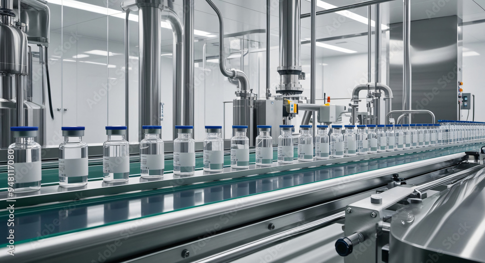 Pharmaceutical production line: medical vials and tablets manufacturing ...