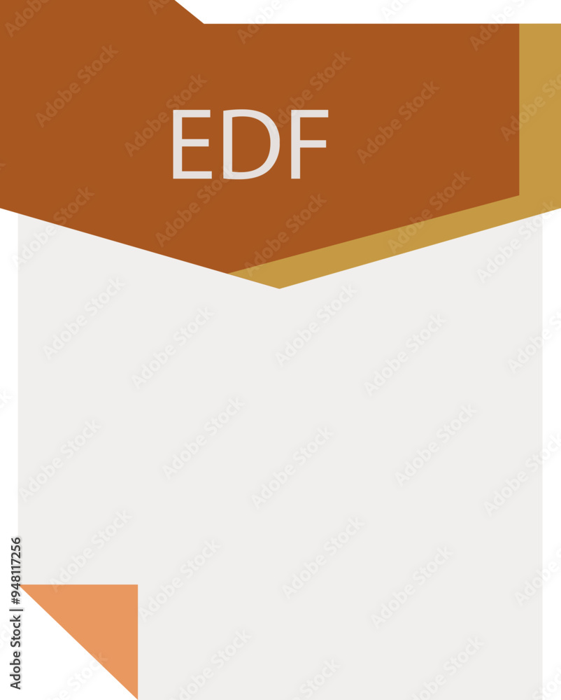 EDF File format minimal icon Stock Vector | Adobe Stock