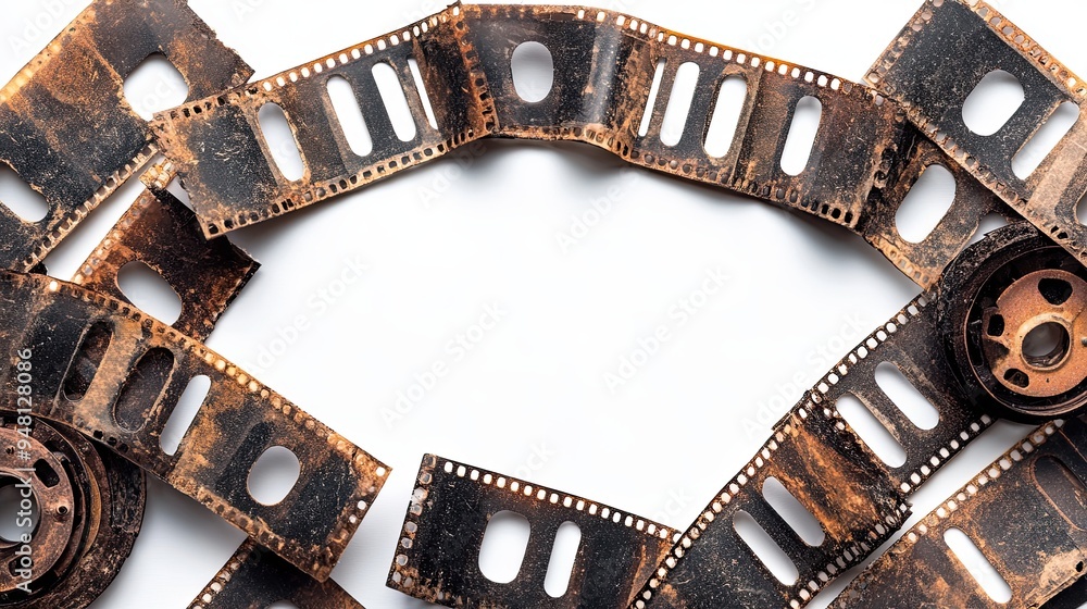 100. A film strip frame featuring rectangular cutouts, the vintage ...