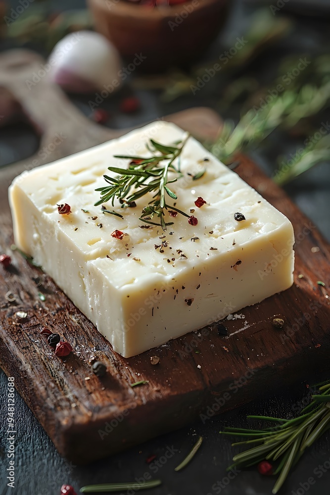 Feta Cheese** - A brined white cheese made from sheep's milk, often ...