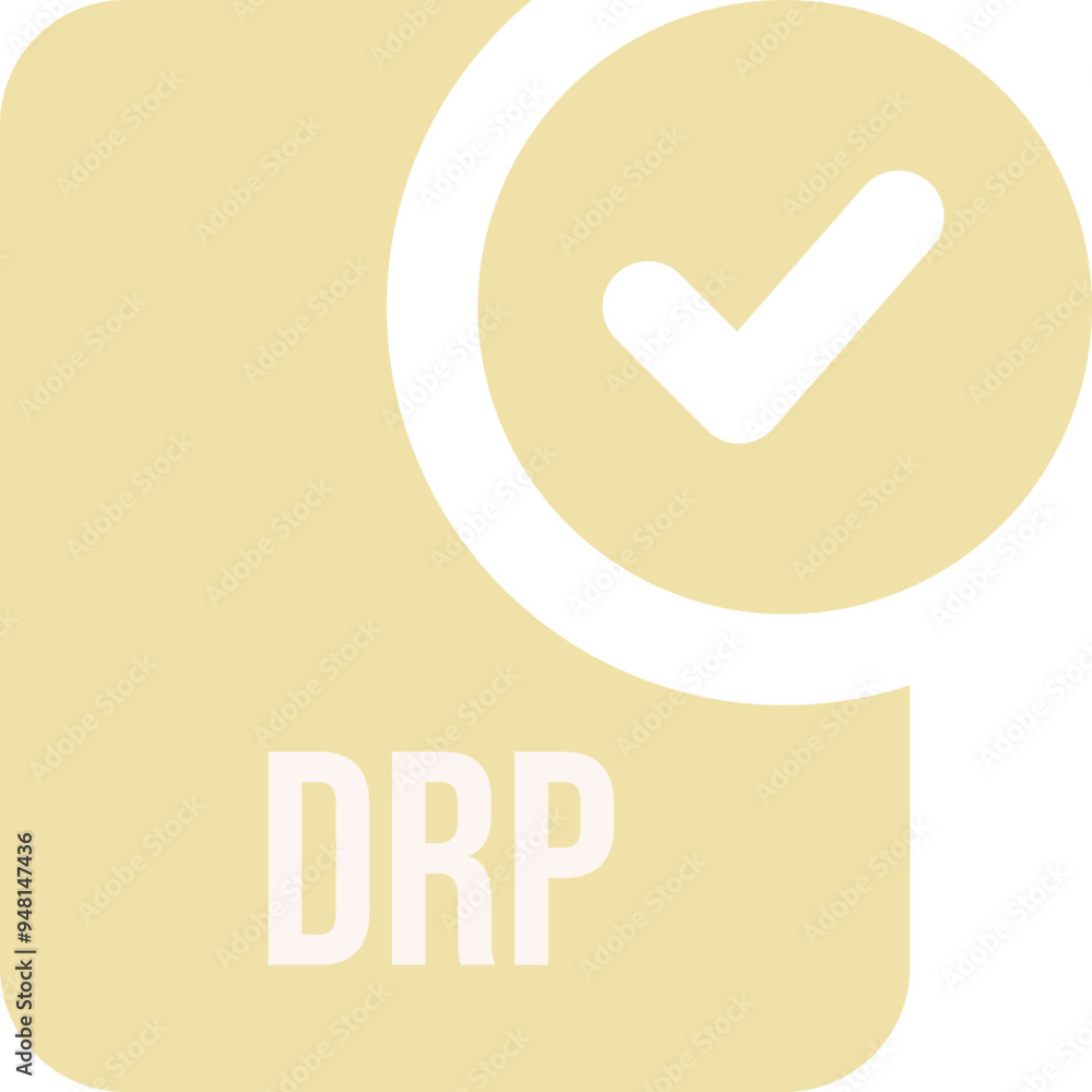 DRP ip file icon with black checked mark Stock Vector | Adobe Stock