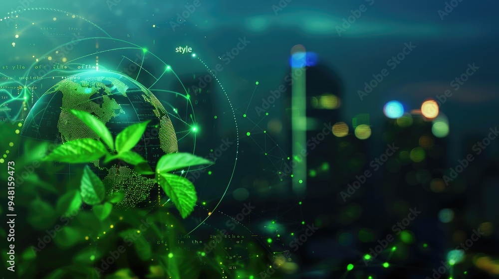 The concept of integrating AI technology for sustainability and greener ...