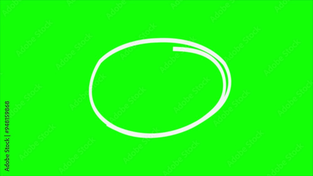 Circle highlight green screen animaton video, circles and line art ...