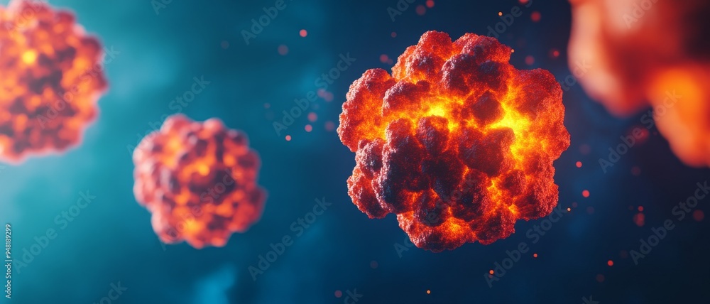 nuclear fission reaction - atomic energy explosion with uranium atoms ...