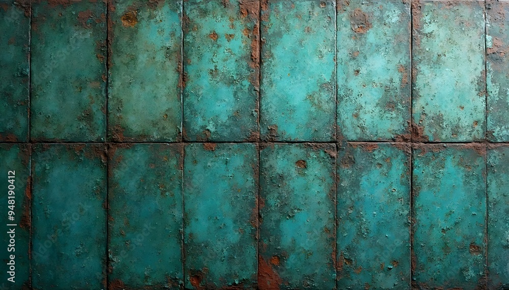 Metal texture with patina, showcasing oxidation effects and altered ...