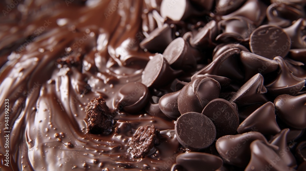 rich texture of chocolate chips as they melt into a creamy filling ...