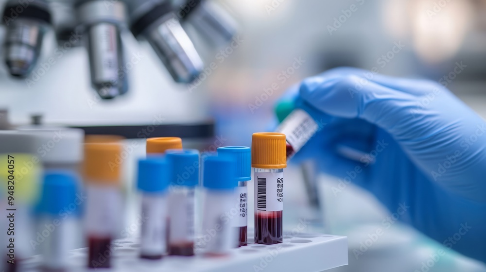 This detailed image illustrates a hemoglobin typing test that is used ...