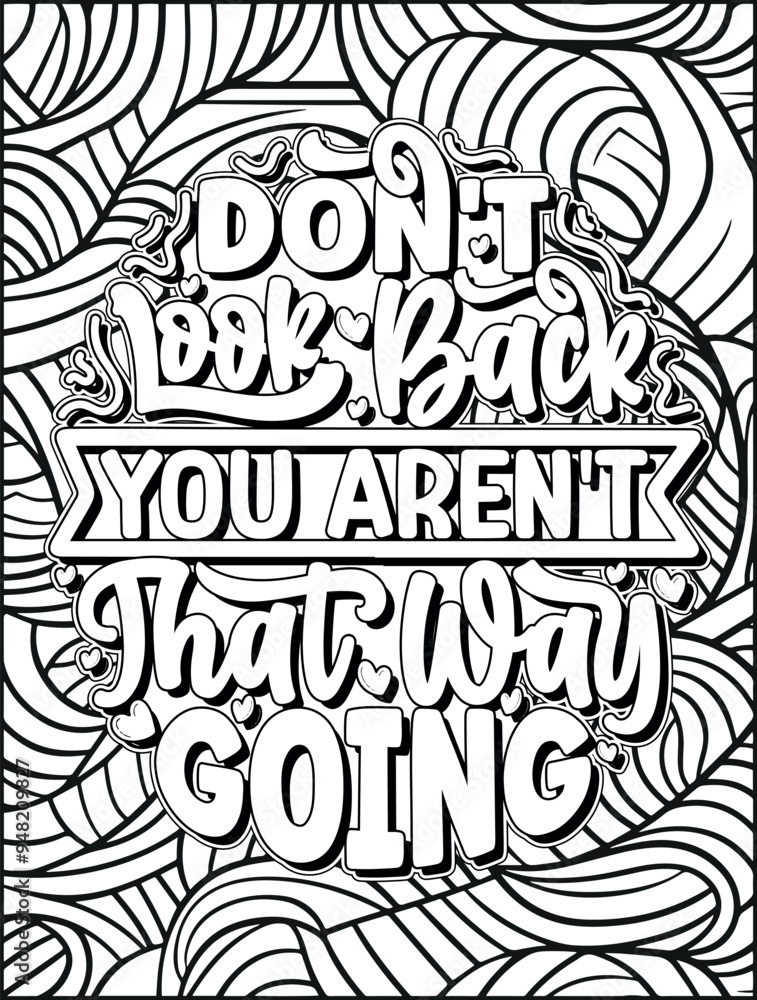 Motivational quote coloring page for adults. Inspirational quote ...