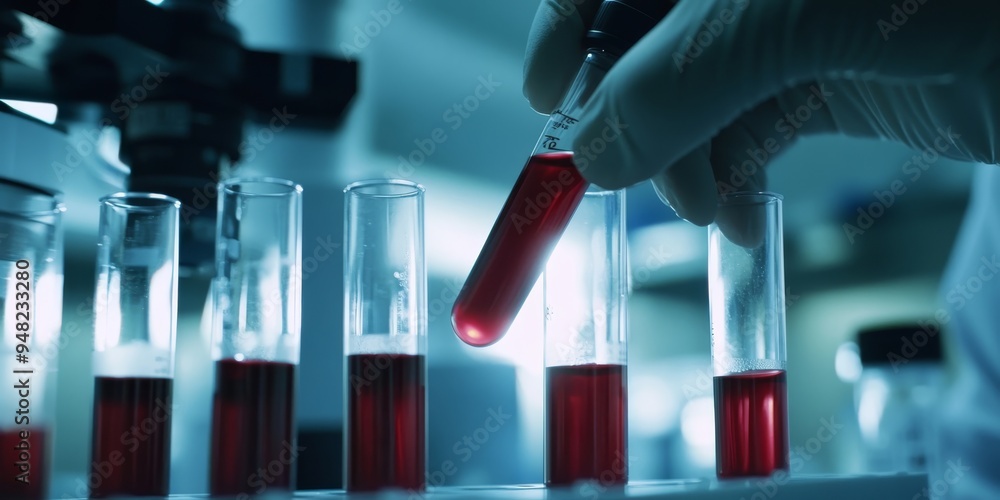 This image shows a hemoglobin typing test, crucial for diagnosing ...