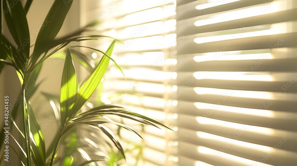 Photograph of IoT controlled smart window blinds automatically ...