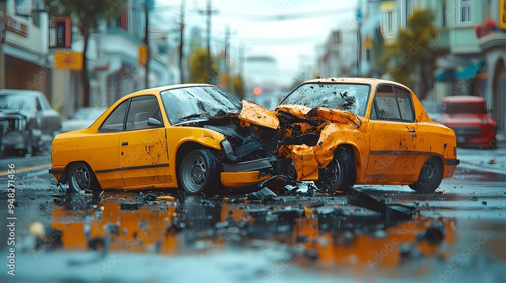 Insurance claim process illustrated in a 3D animated scene, with a ...