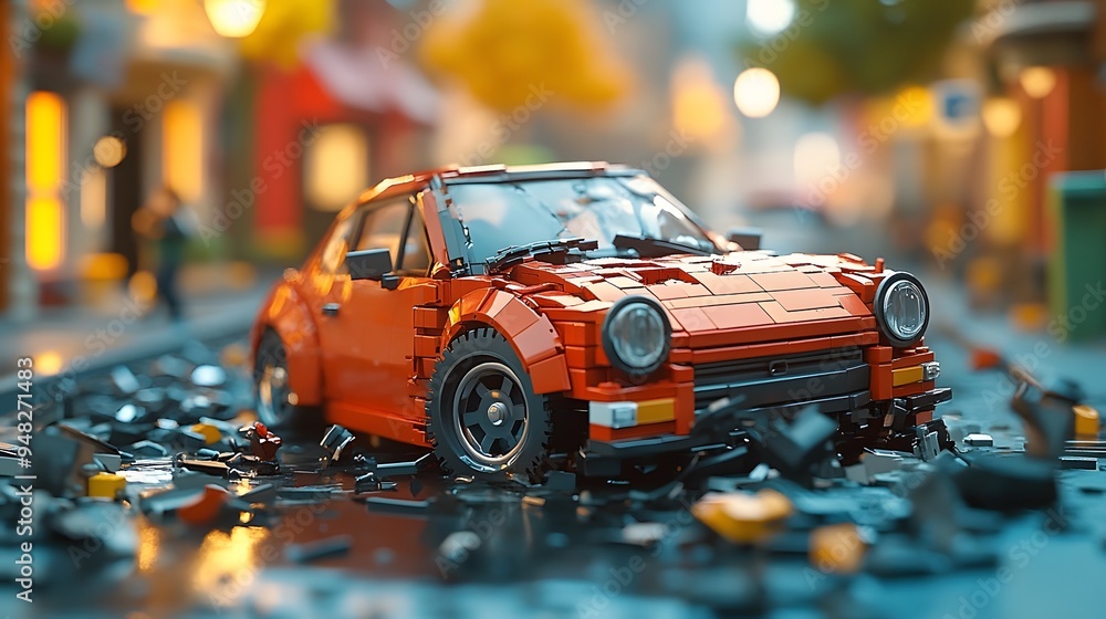 Insurance claim process illustrated in a 3D animated scene, with a ...