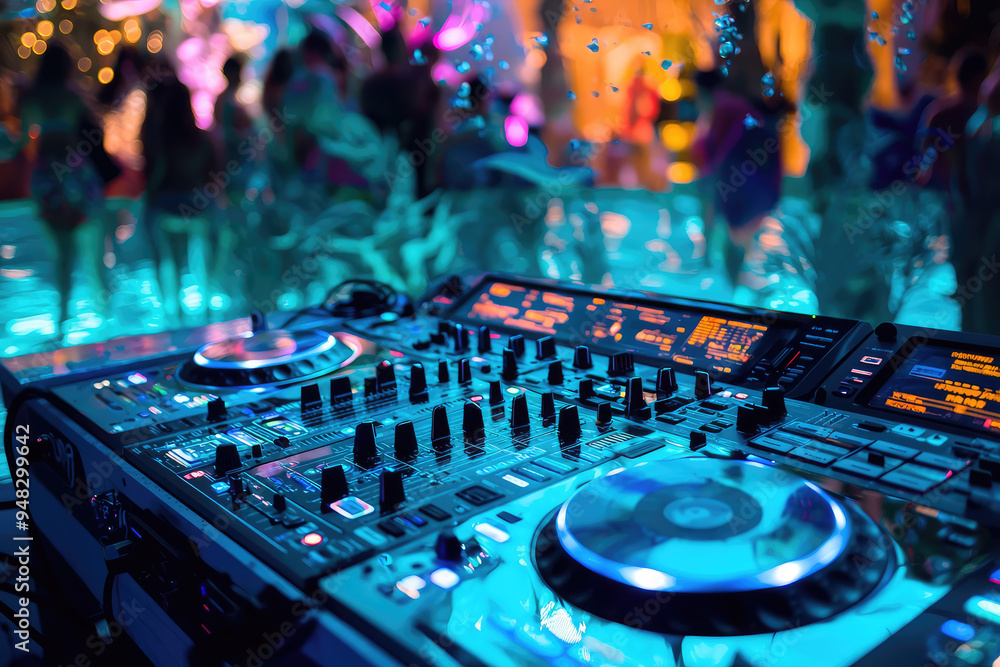 Dive Into the Beat: An Underwater DJ Booth at a Lively Pool Party Will ...