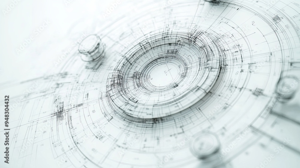 21. A complex design of overlapping circles and lines, resembling a ...