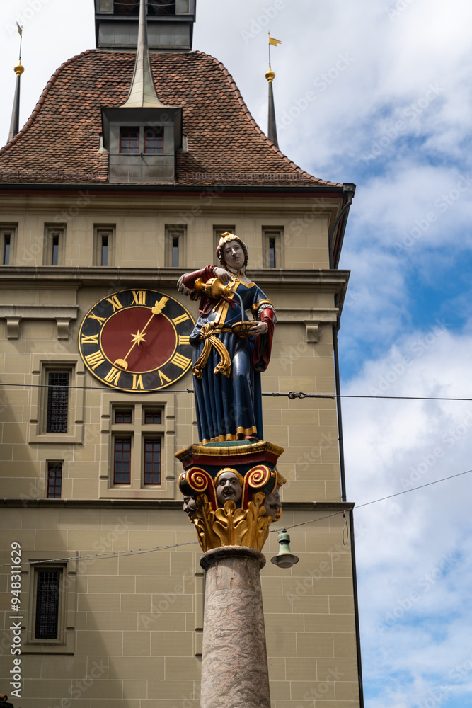 Bern, Switzerland - July 22, 2024: Anna Seiler Fountain (Anna-Seiler ...