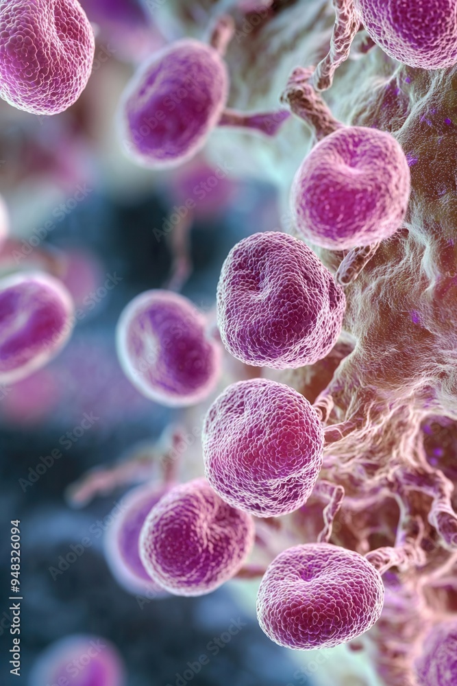 Microscopic view of chlamydia bacteria persisting within human ...