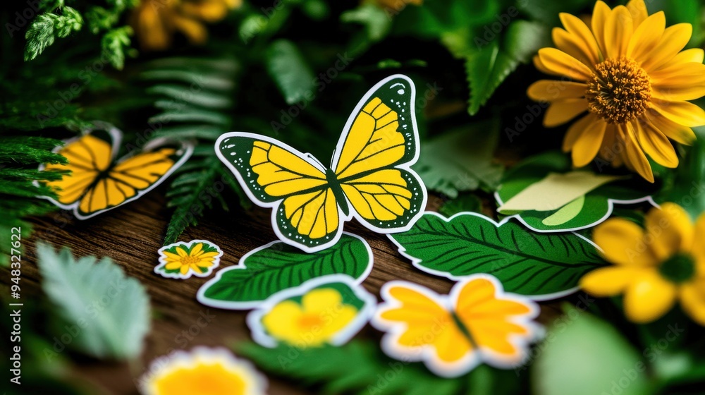 Biodegradable stickers with non-toxic adhesive, featuring eco-friendly ...