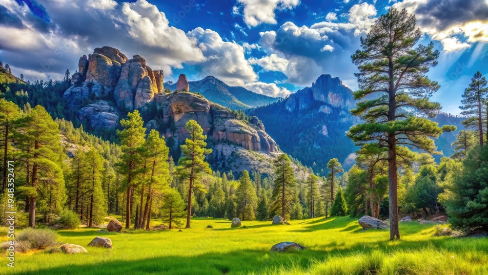 Breathtaking scenery of Mount Lemmon, Arizona, showcasing a serene ...