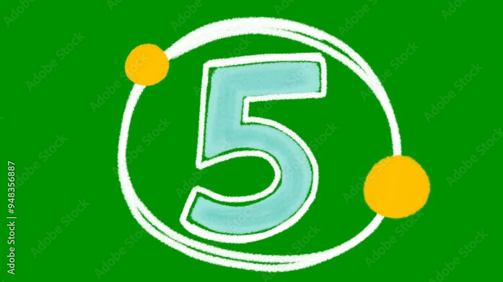 countdown animation in 10 seconds on green screen. countdown in ...