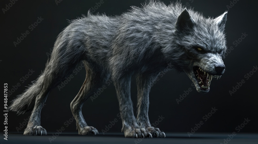 3D artwork depicting a werewolf a creature known for its ability to ...