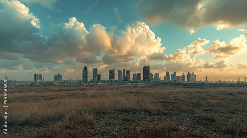 Skyline Horizon: The horizon of Doha, Qatar's skyline as seen from ...