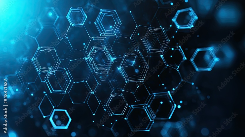 Vector-based technology background with interconnected hexagons ...