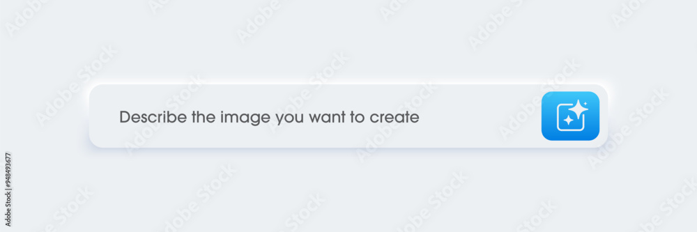 3d Generative Ai Bar As Part Of Ui Ux Design And Web Site Enter Command Text To Generate Ideas