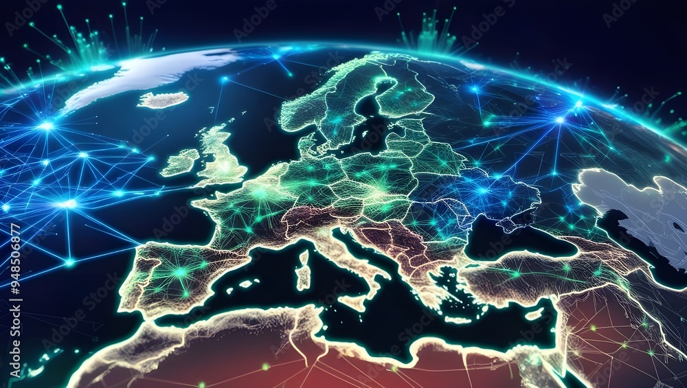 Cyber Technology Network, Western Europe Highlighted on Dynamic Digital ...