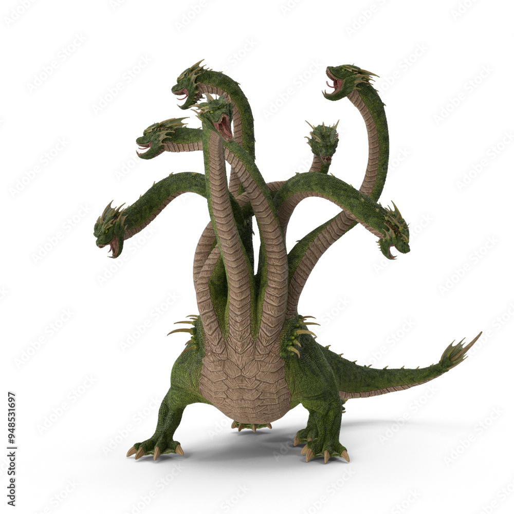 ภาพประกอบสต็อก Realistic 3D Lernaean Hydra Attack Pose PNG Images ...